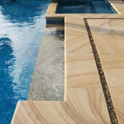 Antique Travertine Pool Coping Tiles (Drop Face) - Great Prices!