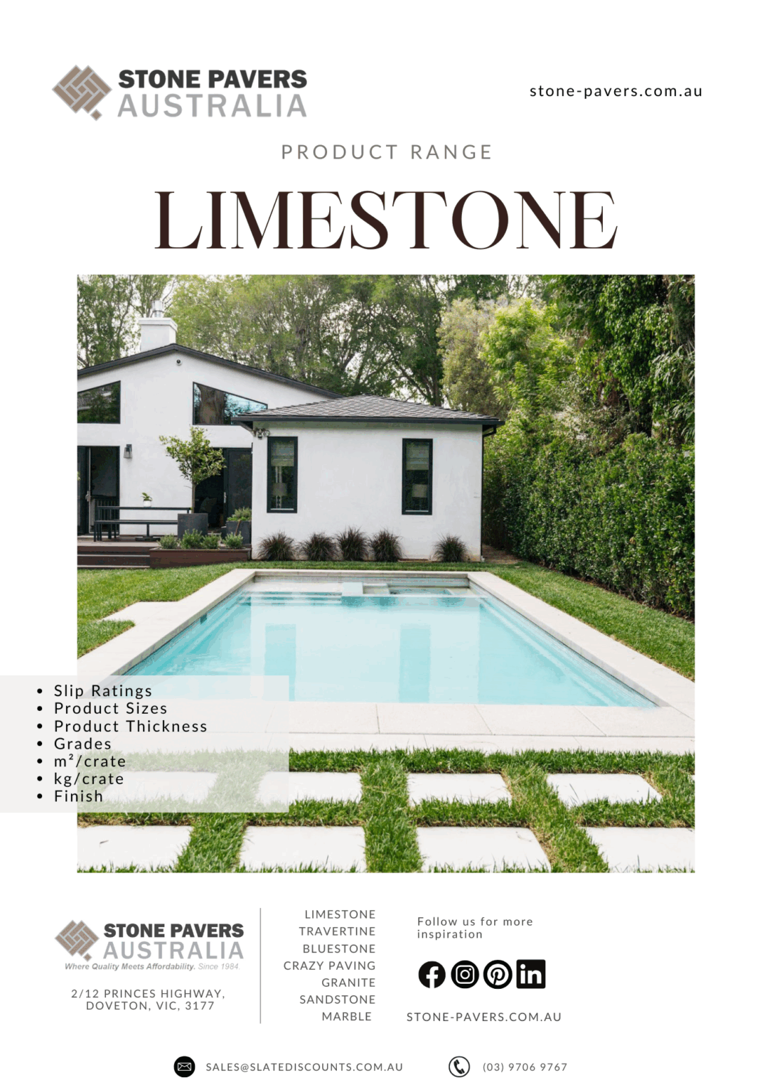 Product Specification Guides - Stone Pavers Australia