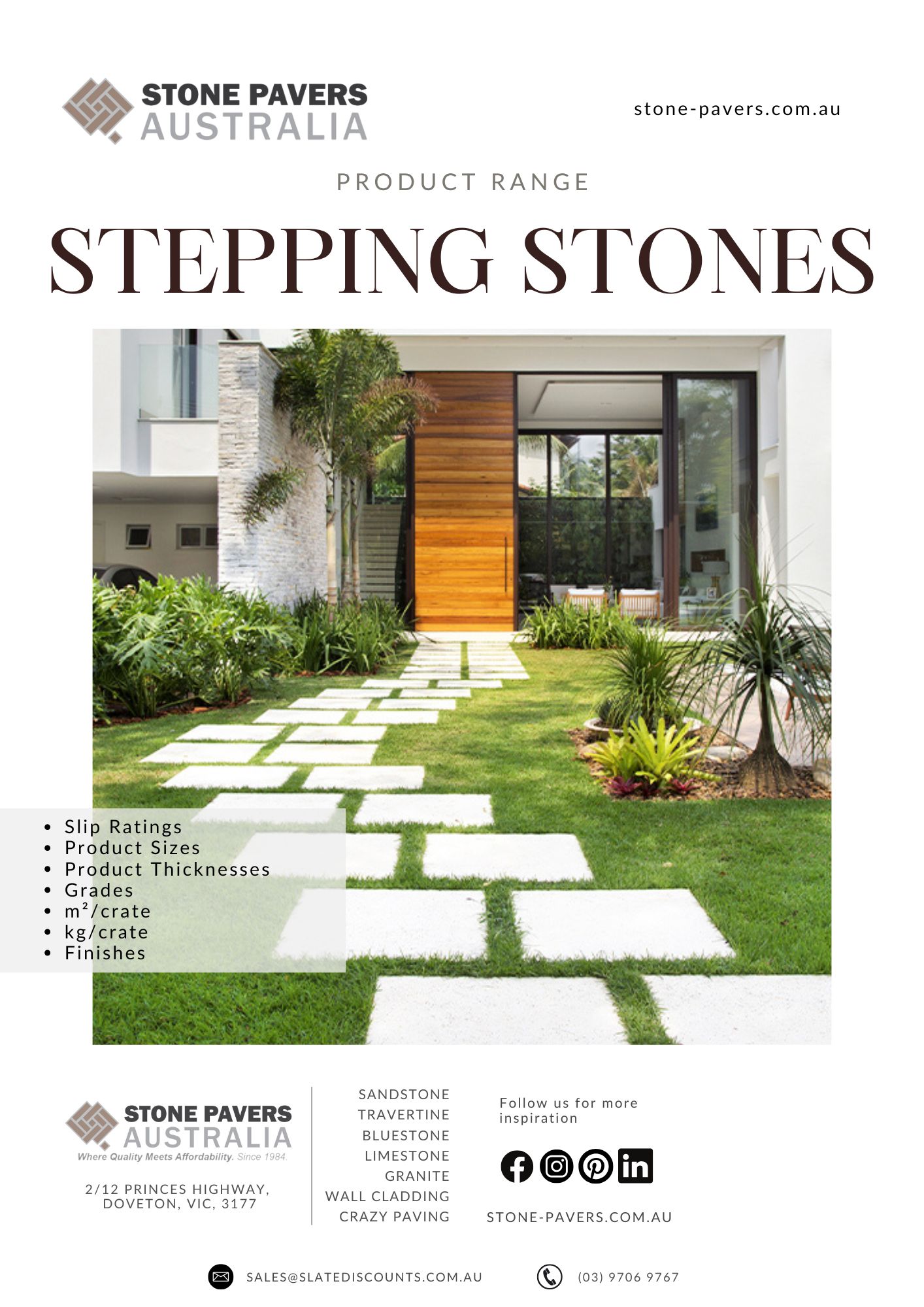 Product Specification Guides - Stone Pavers Australia