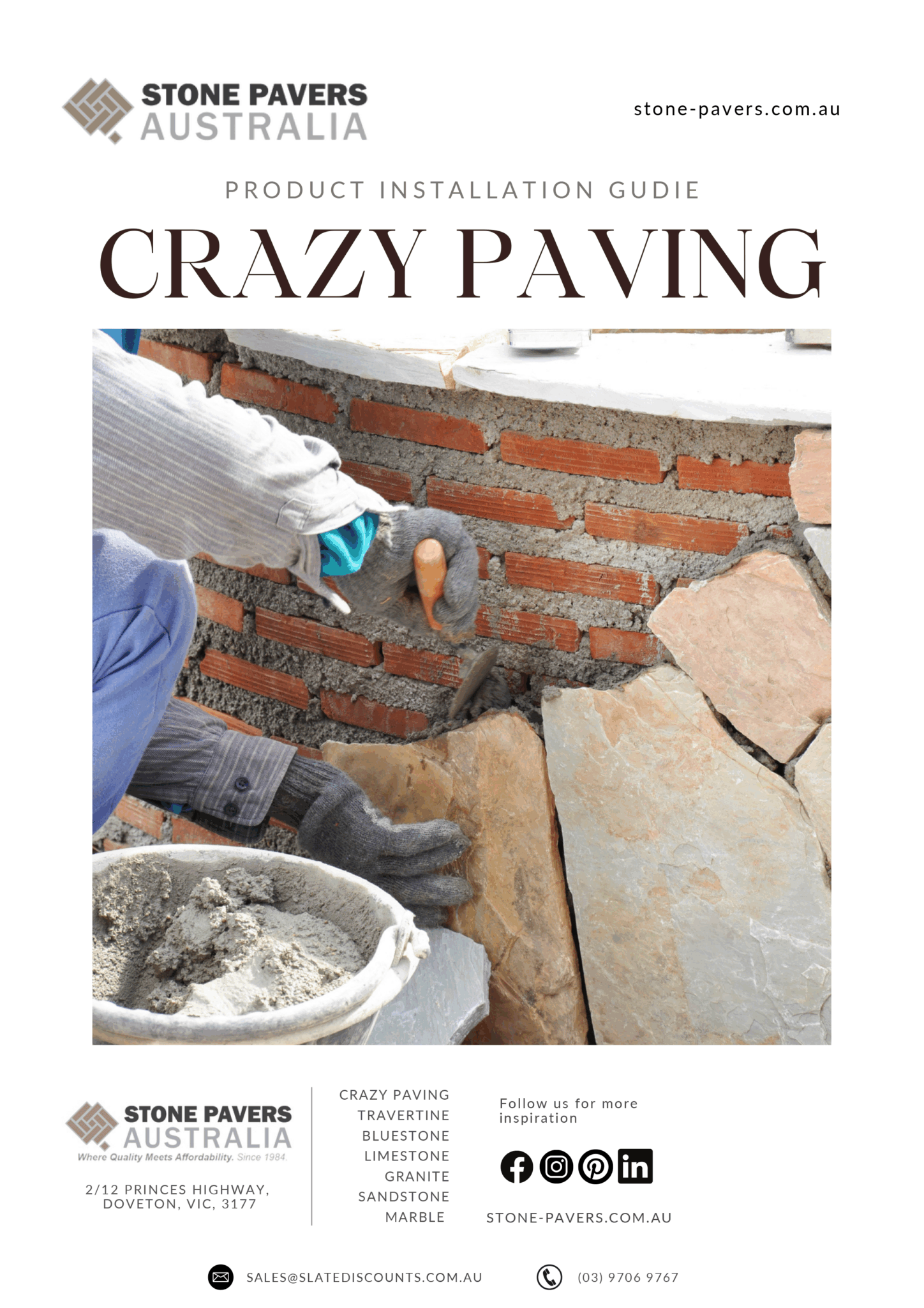 Classic Travertine Crazy Paving - Stone Pavers Australia